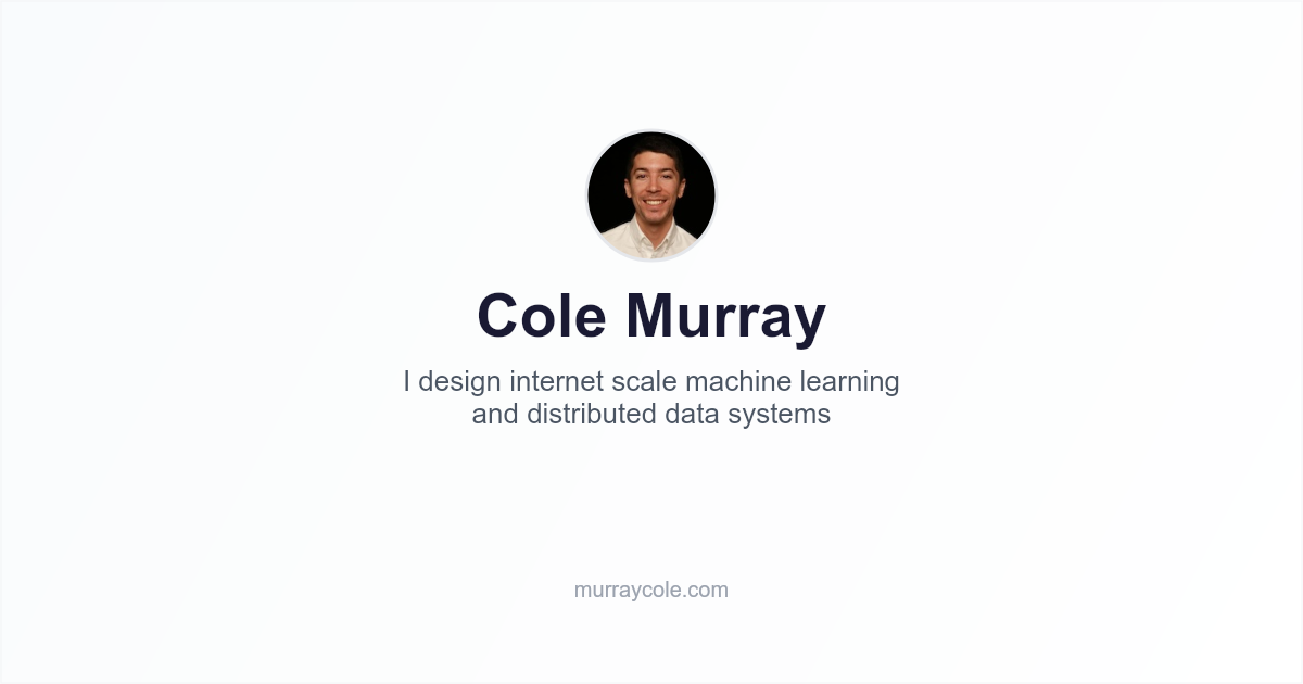 Cole Murray - Personal Website